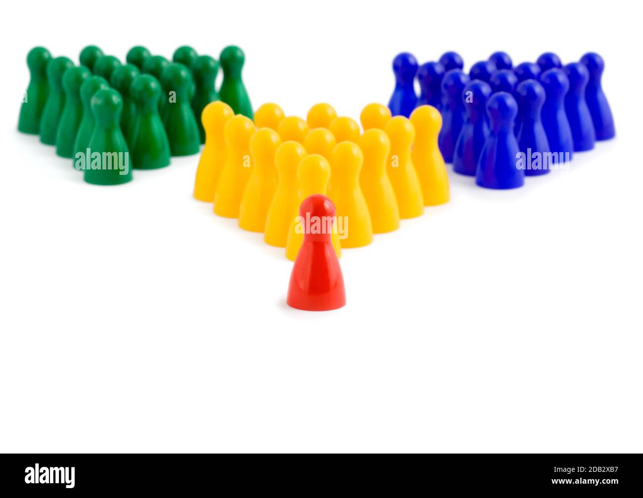 leadership team , strategy game close-up isolated on white background ...