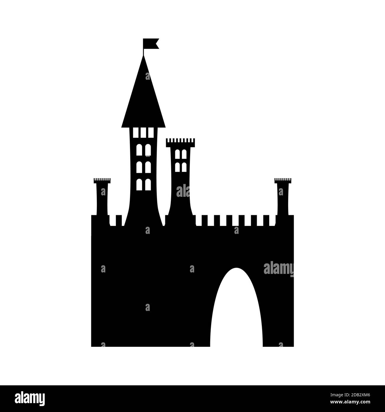 Simple Castle Silhouette
