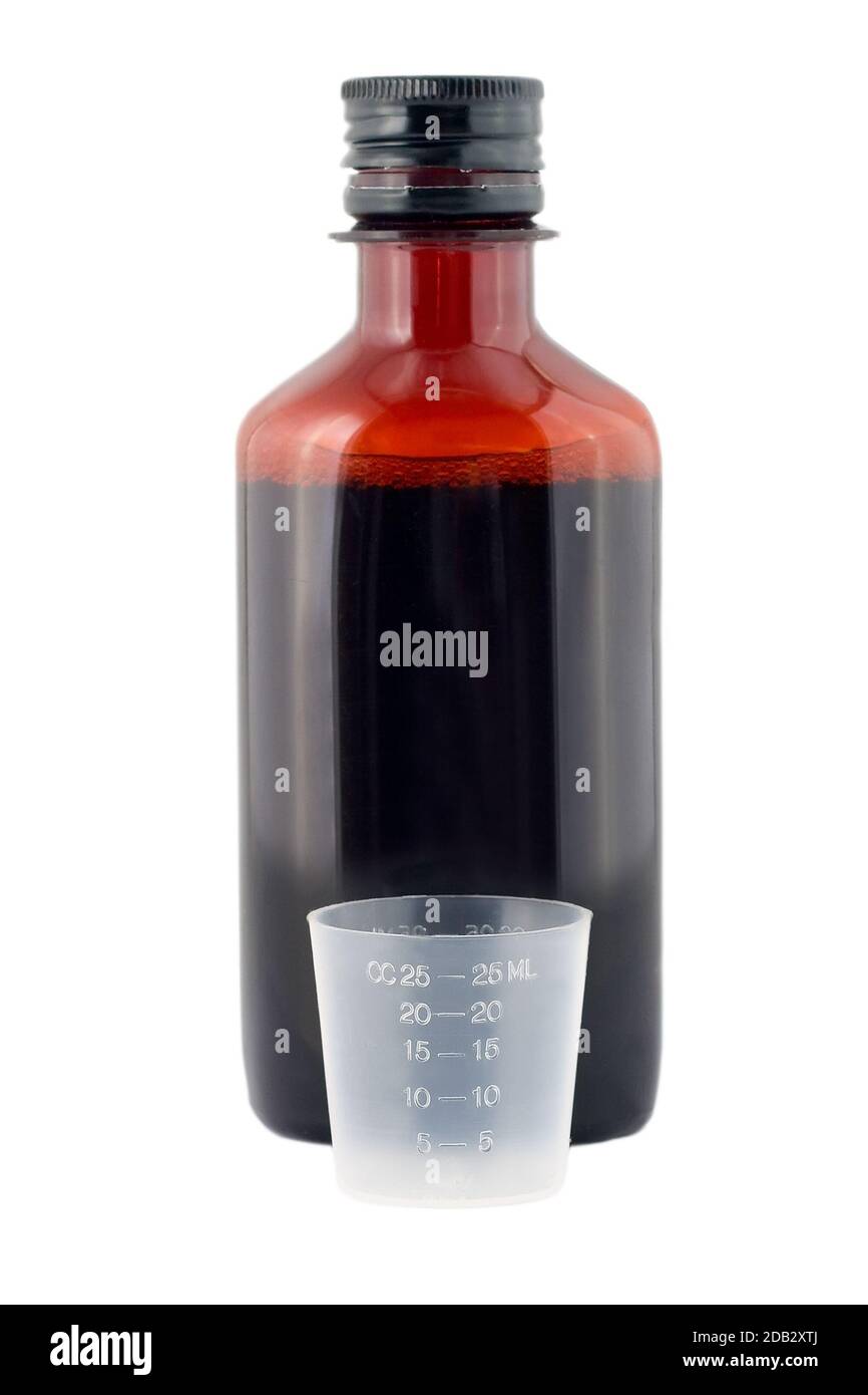 Medical bottle mixture isolated on white background Stock Photo - Alamy