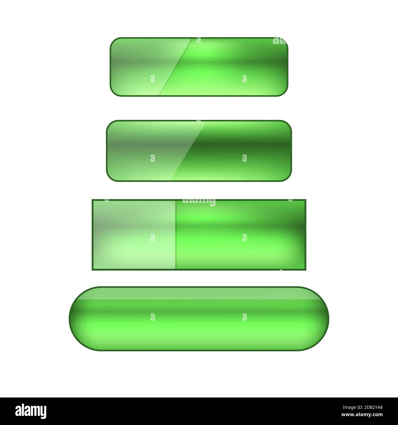 colored blank web buttons set - green Stock Photo - Alamy