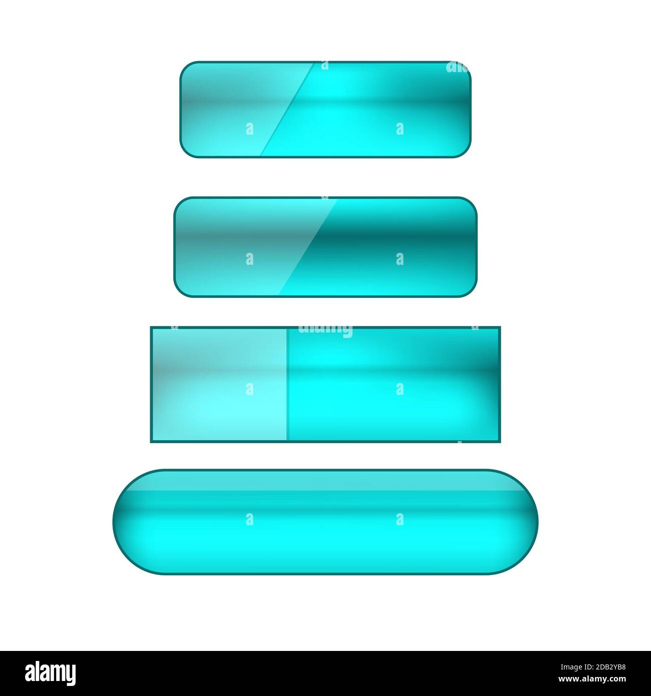 colored blank web buttons set - blue Stock Photo - Alamy