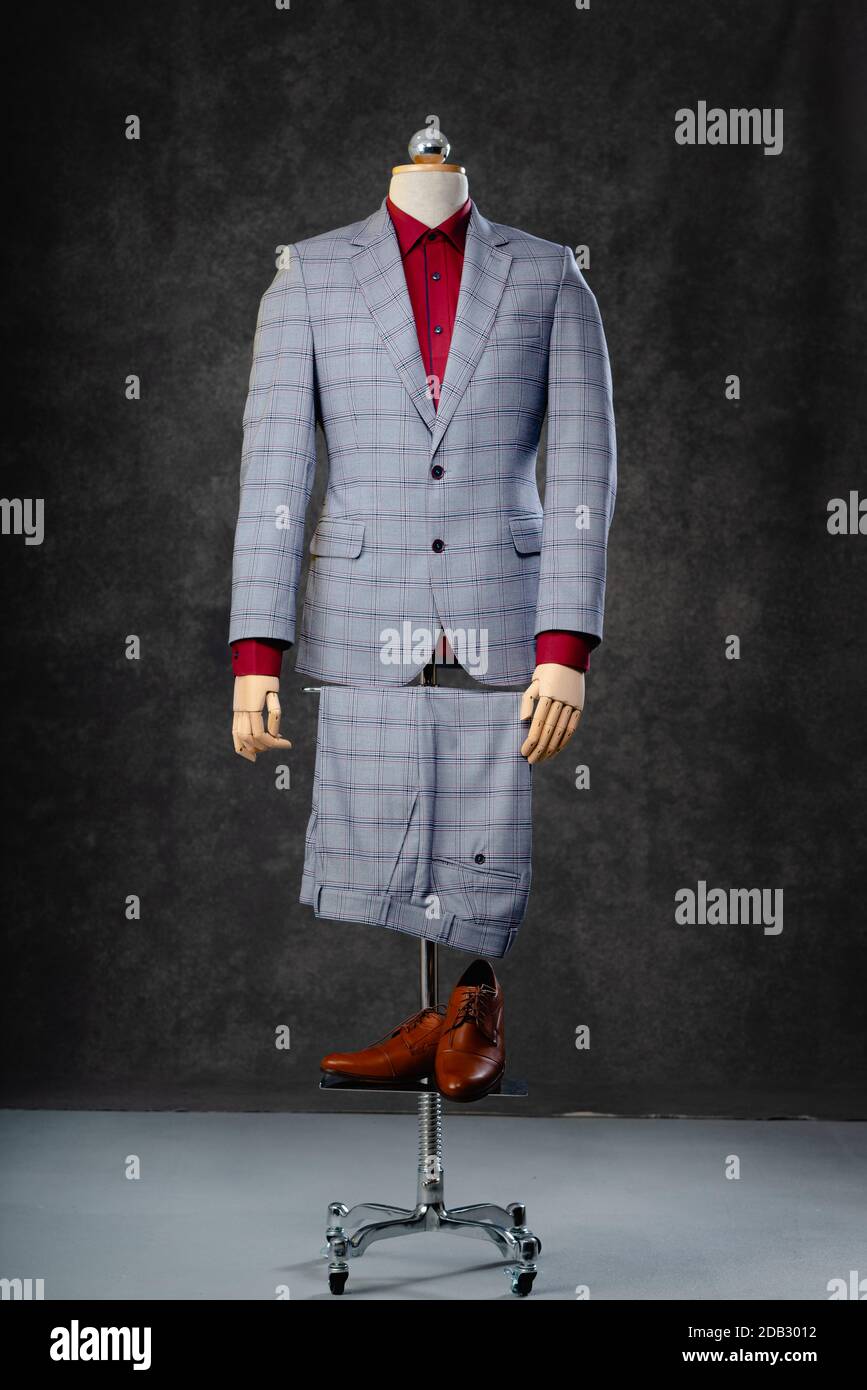 set of men's suit on a mannequin Stock Photo - Alamy