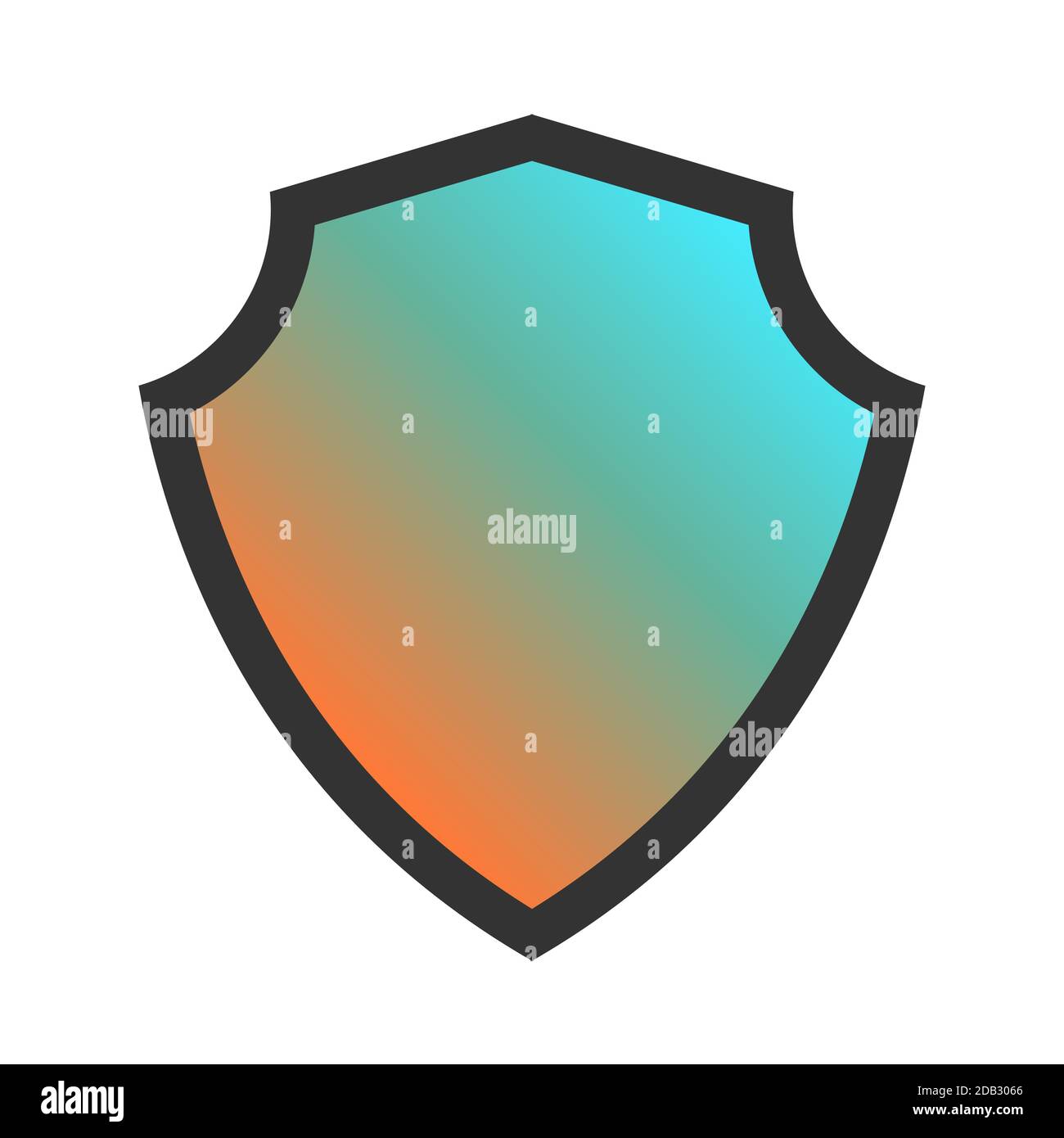 Shield vector icon. A symbol of protection and strength. Black and ...