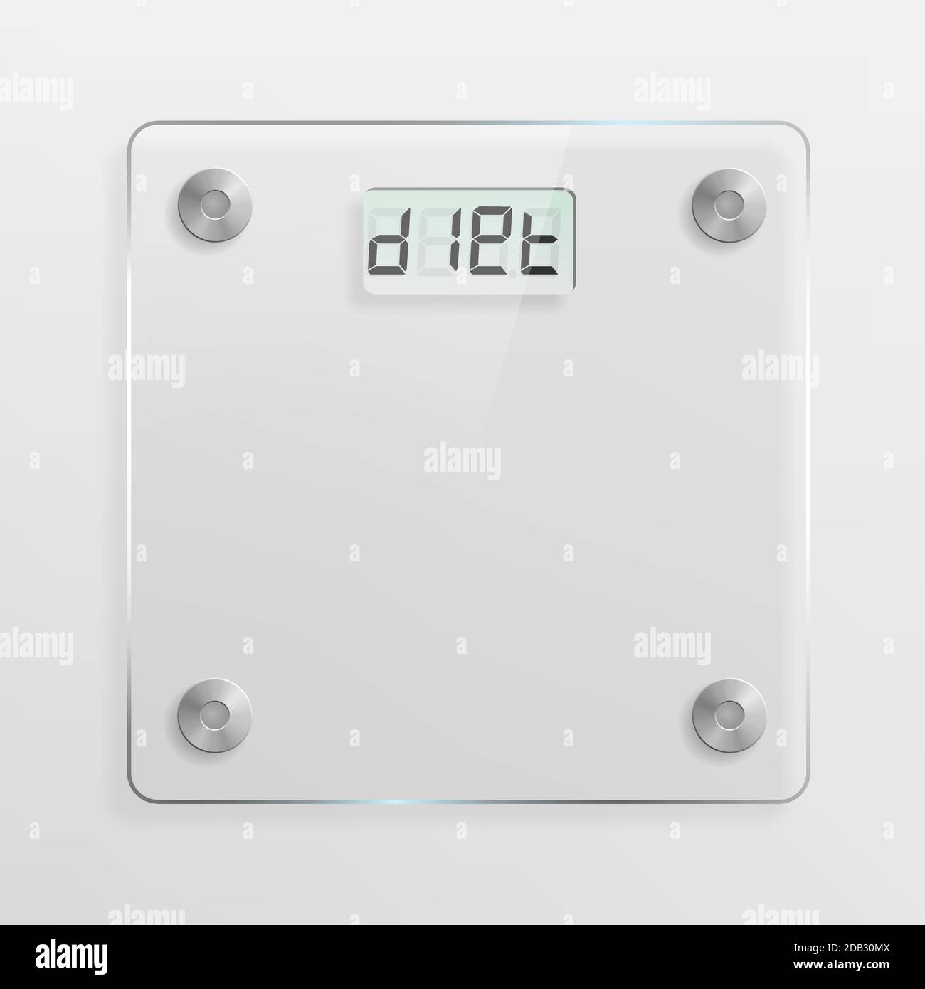 Transparent square glass scale with reflection and shadow Stock Vector ...