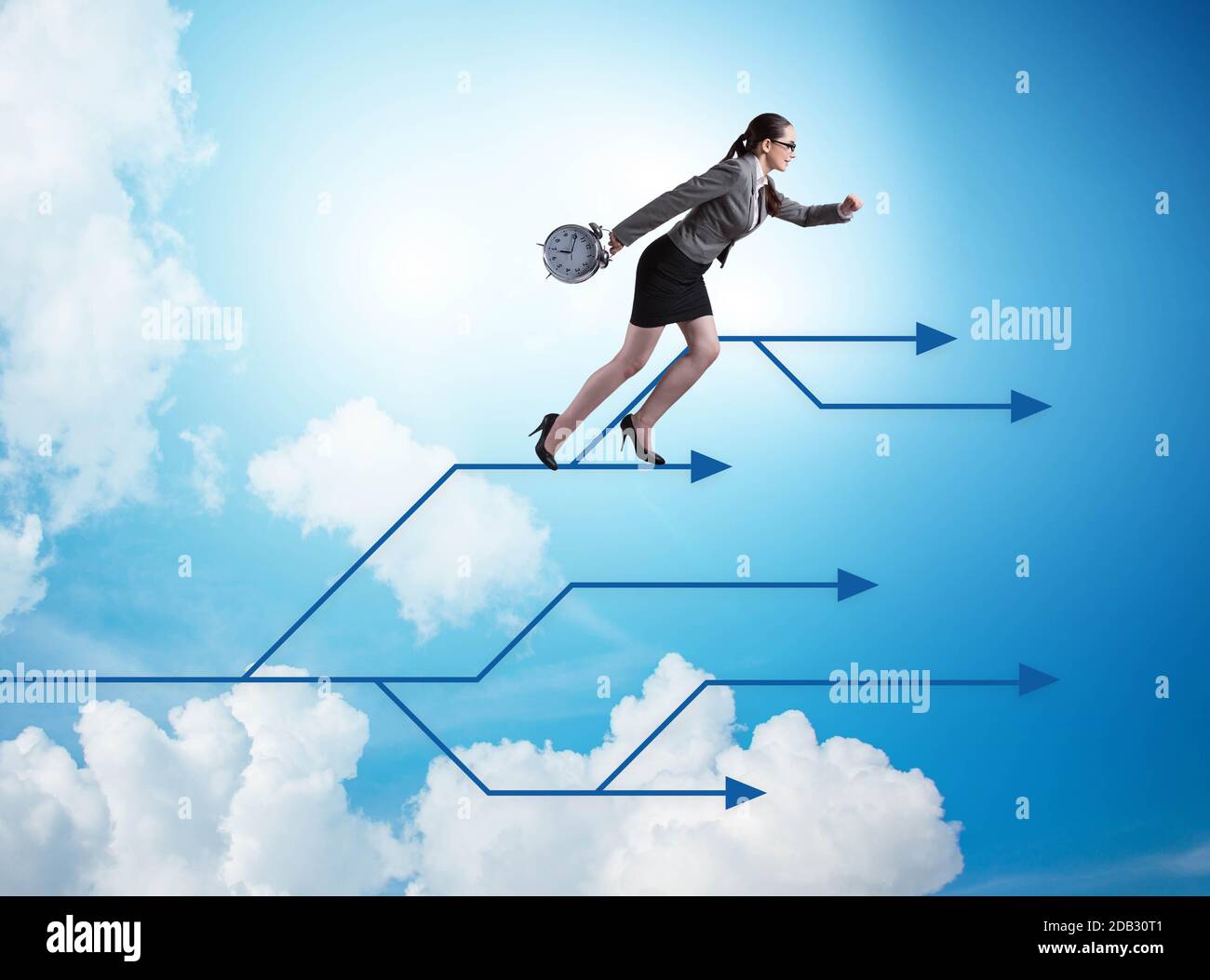 The businessman choosing different career paths in business Stock Photo ...