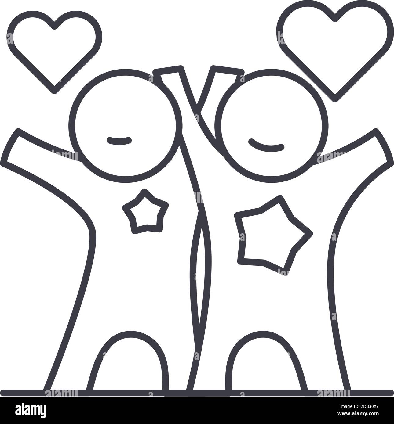 Cheer icon, linear isolated illustration, thin line vector, web design ...