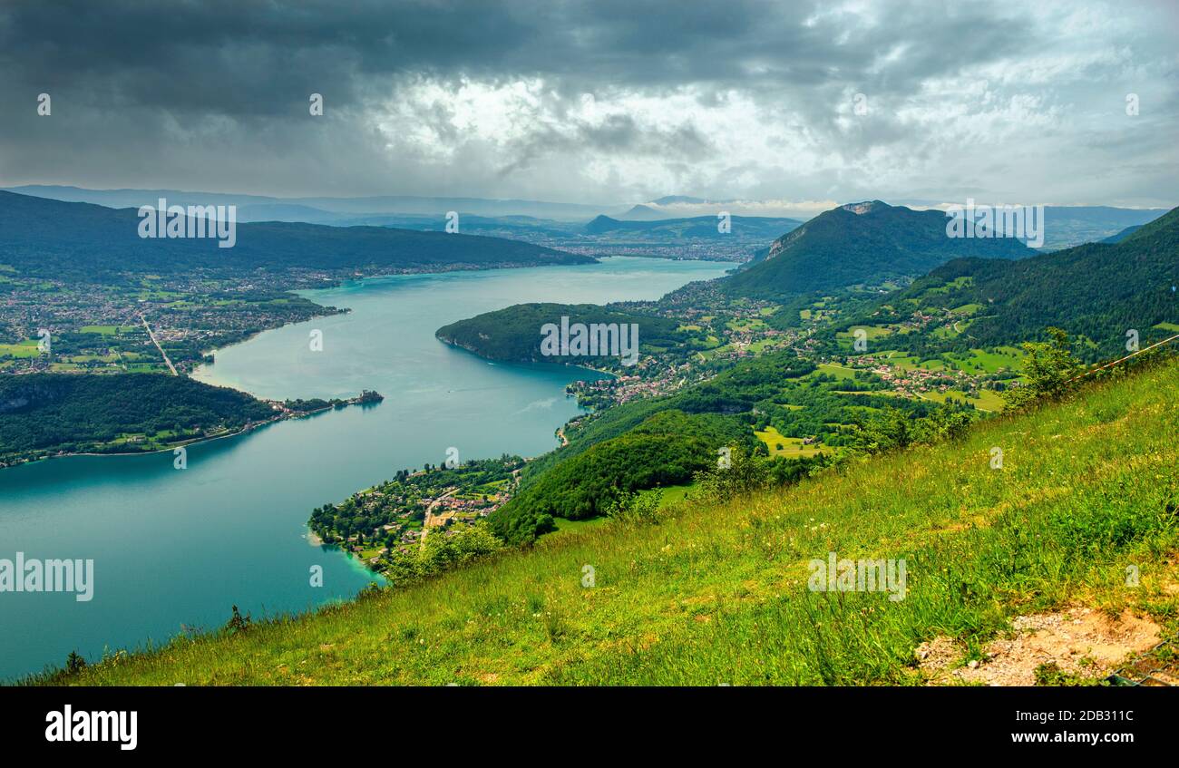 view of lake of Annecy, in the french Alps Stock Photo - Alamy
