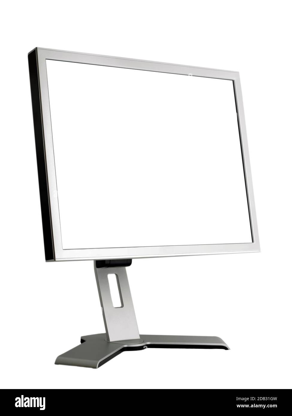 Computer monitor in white over isolated on white background Stock Photo ...