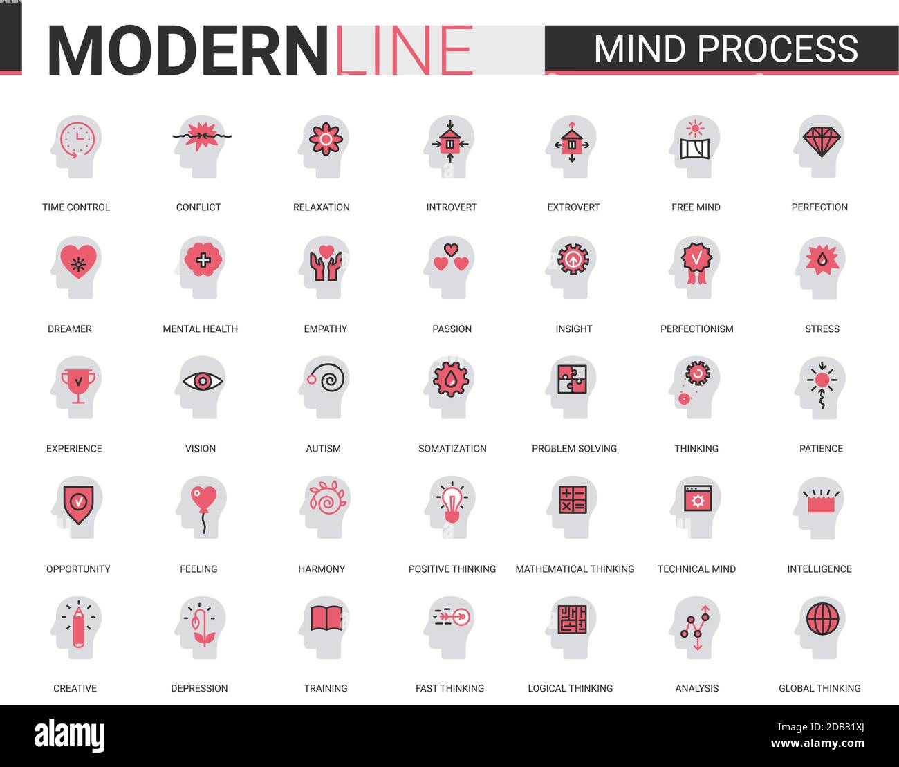 Mind health problem line Stock Vector Images - Alamy