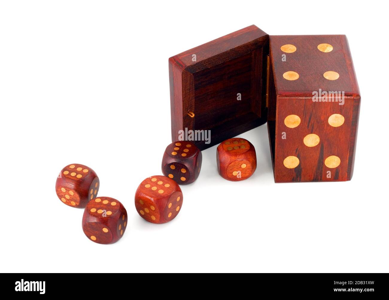dices in dice isolated on white background Stock Photo - Alamy