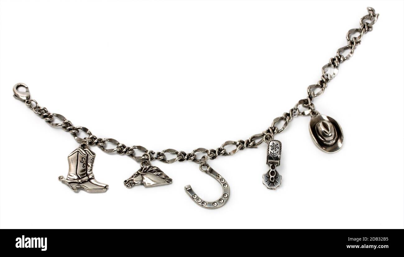 boots,horse,horseshoe,spur,hat,chain diamond isolated on white ...