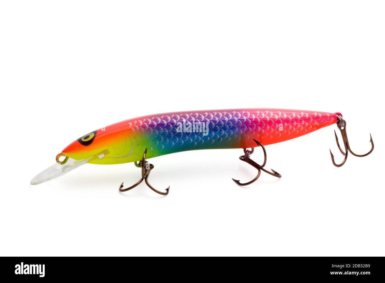 fishing lure colour isolated on white background Stock Photo - Alamy