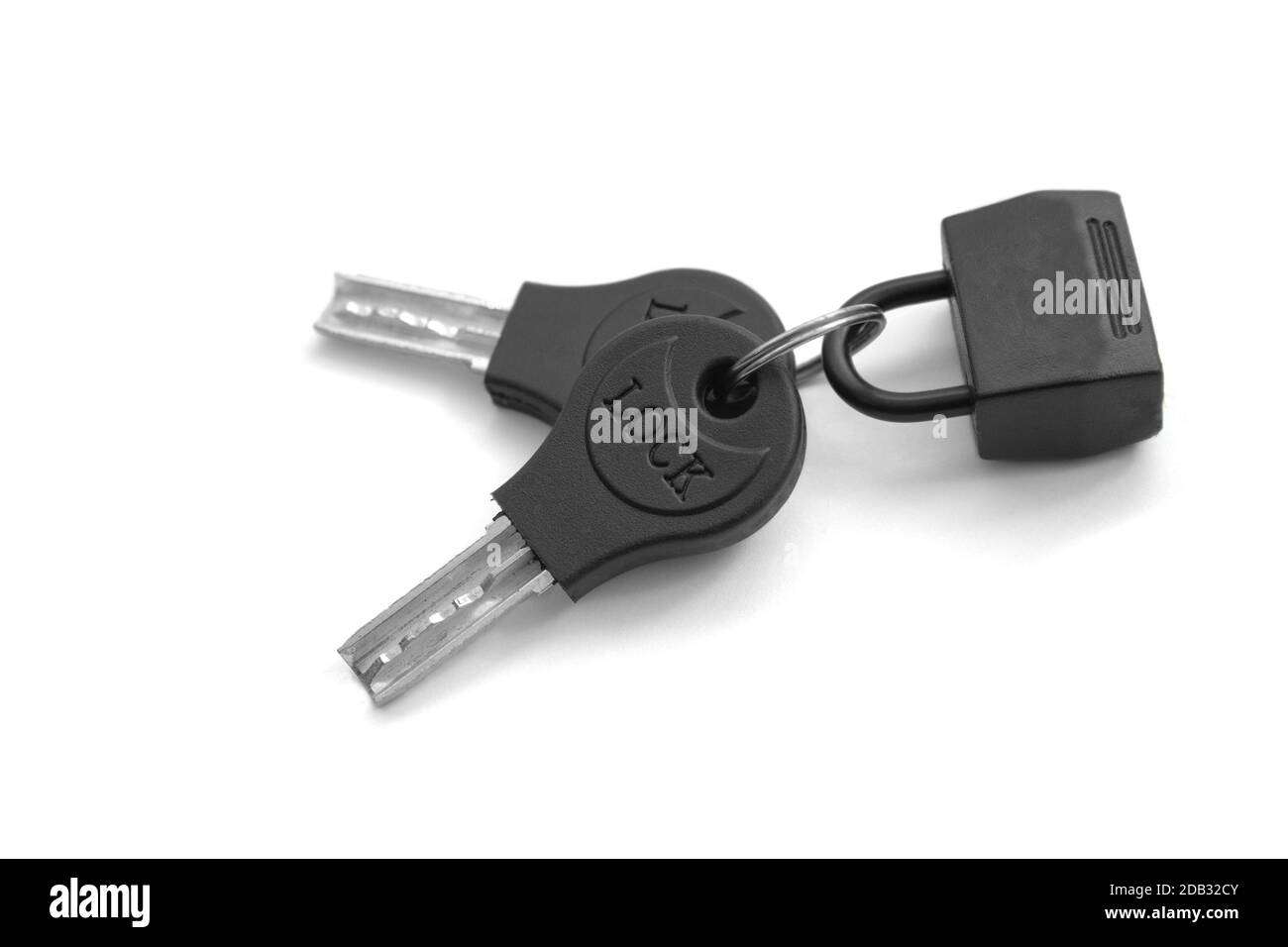 Black lock and Keys isolated on white background Stock Photo - Alamy
