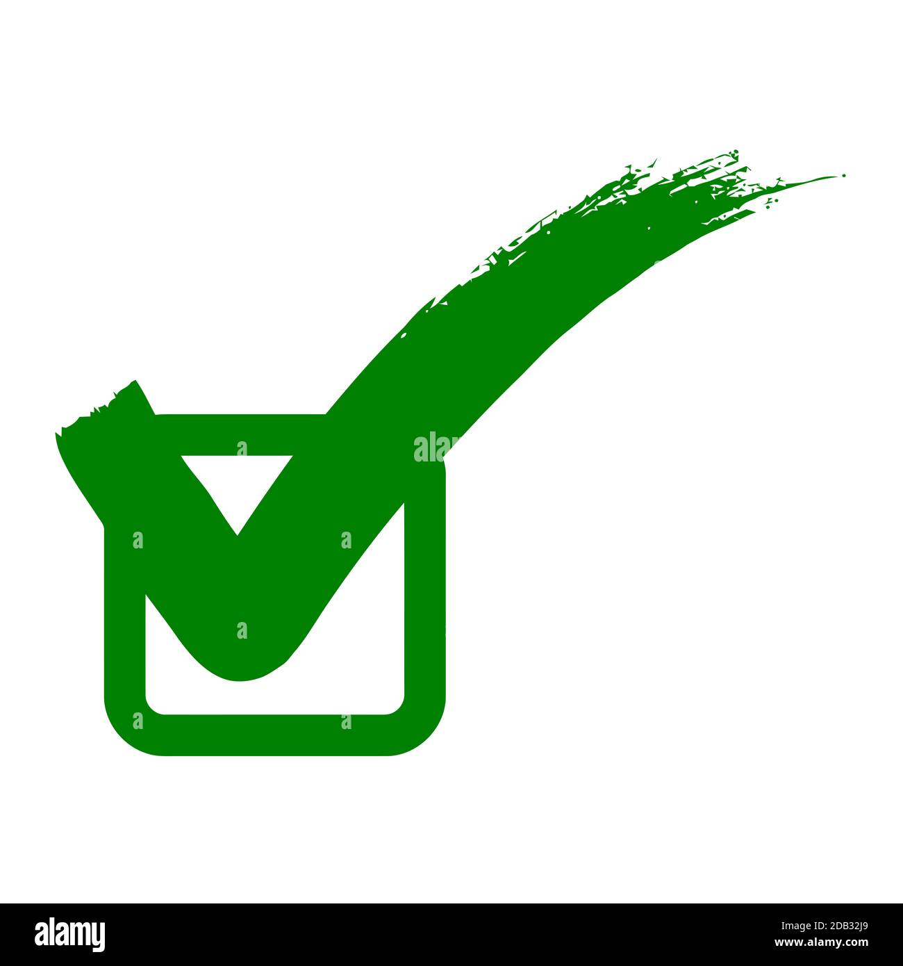 yes green check mark confirm square illustration Stock Photo - Alamy