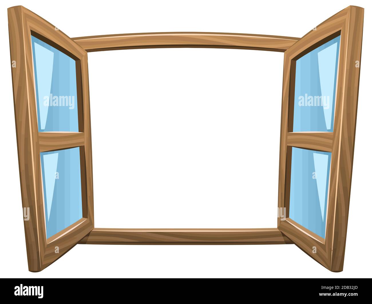 window open wooden structure square white architecture illustration ...