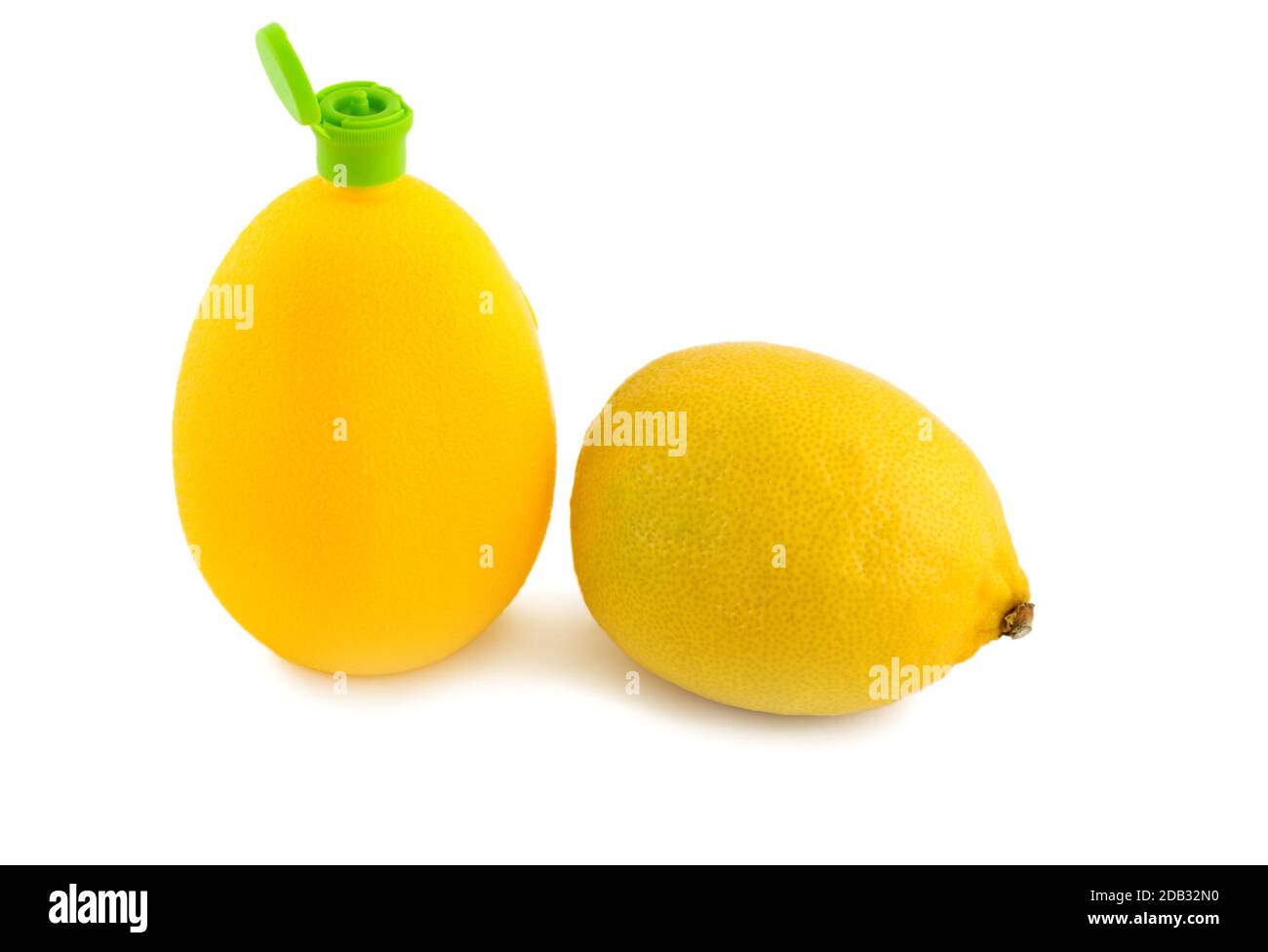 Citric acid and lemon isolated on white background Stock Photo - Alamy
