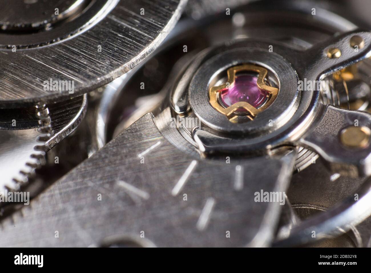 Extreme close up of the inside of a wristwatch case Stock Photo - Alamy