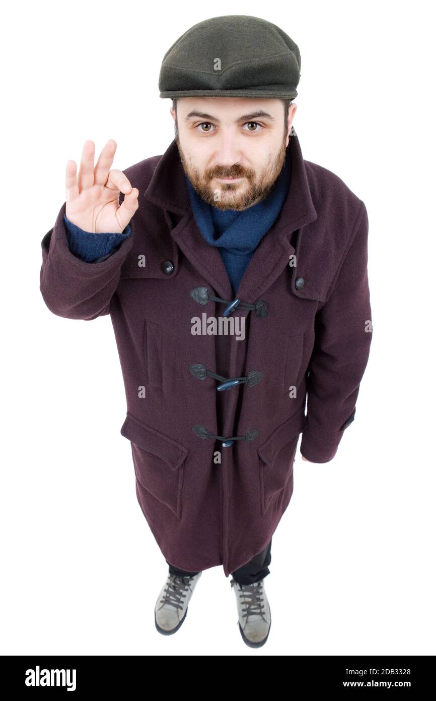 young casual silly man full body isolated on white Stock Photo - Alamy