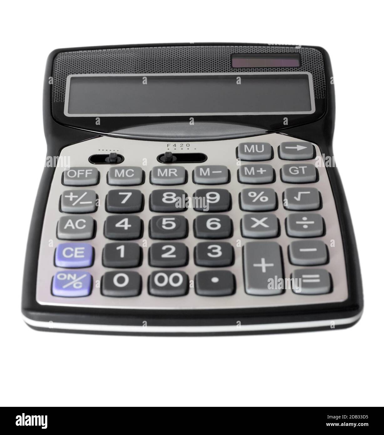 calculator business isolated on white background Stock Photo - Alamy