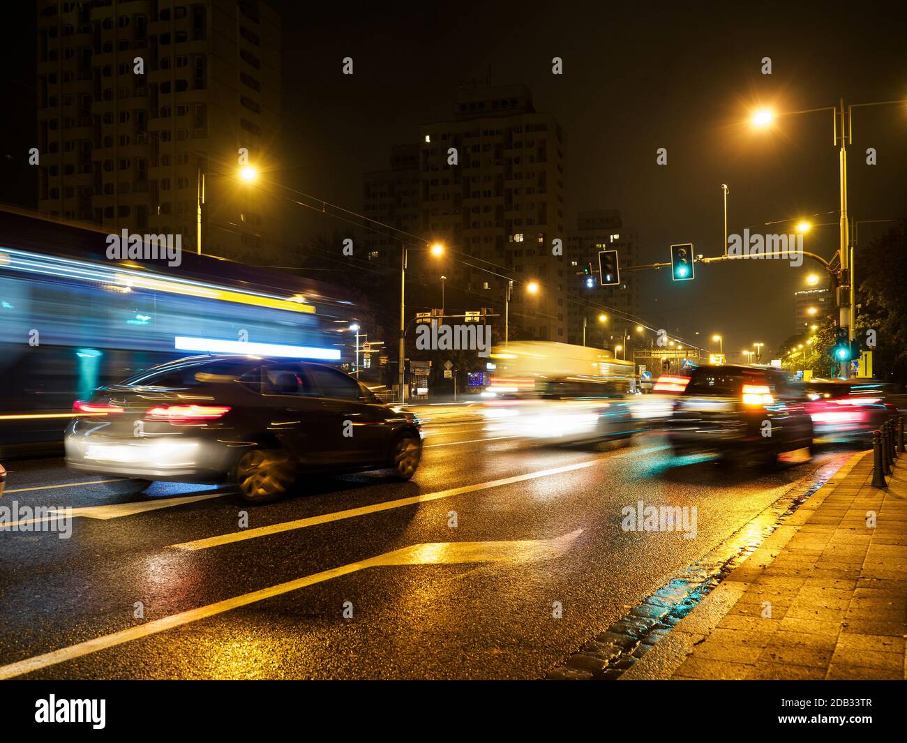 Night traffic jam city street hi-res stock photography and images - Alamy
