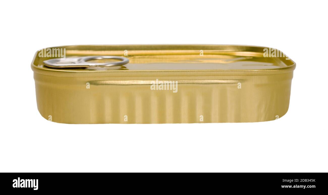 Tin can of conserved food isolated on a white background Stock Photo ...