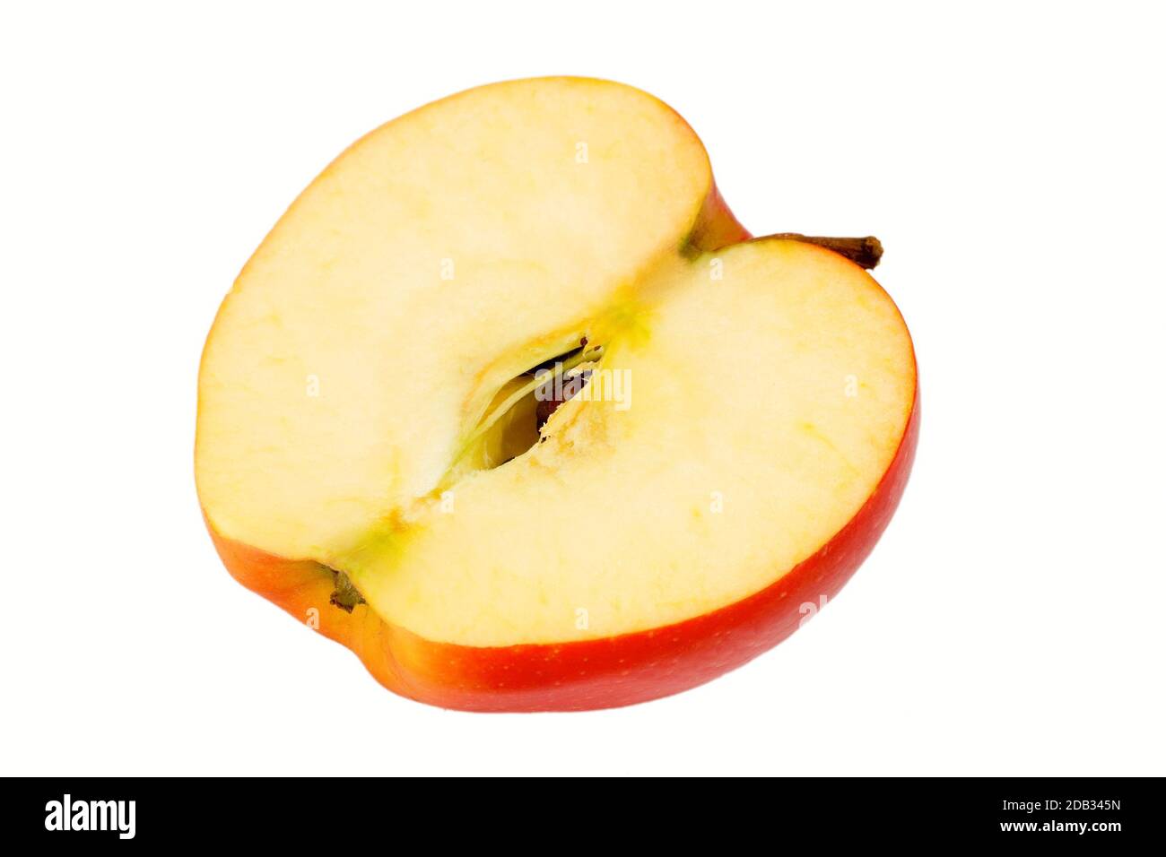 half of apple Isolated white background Stock Photo - Alamy