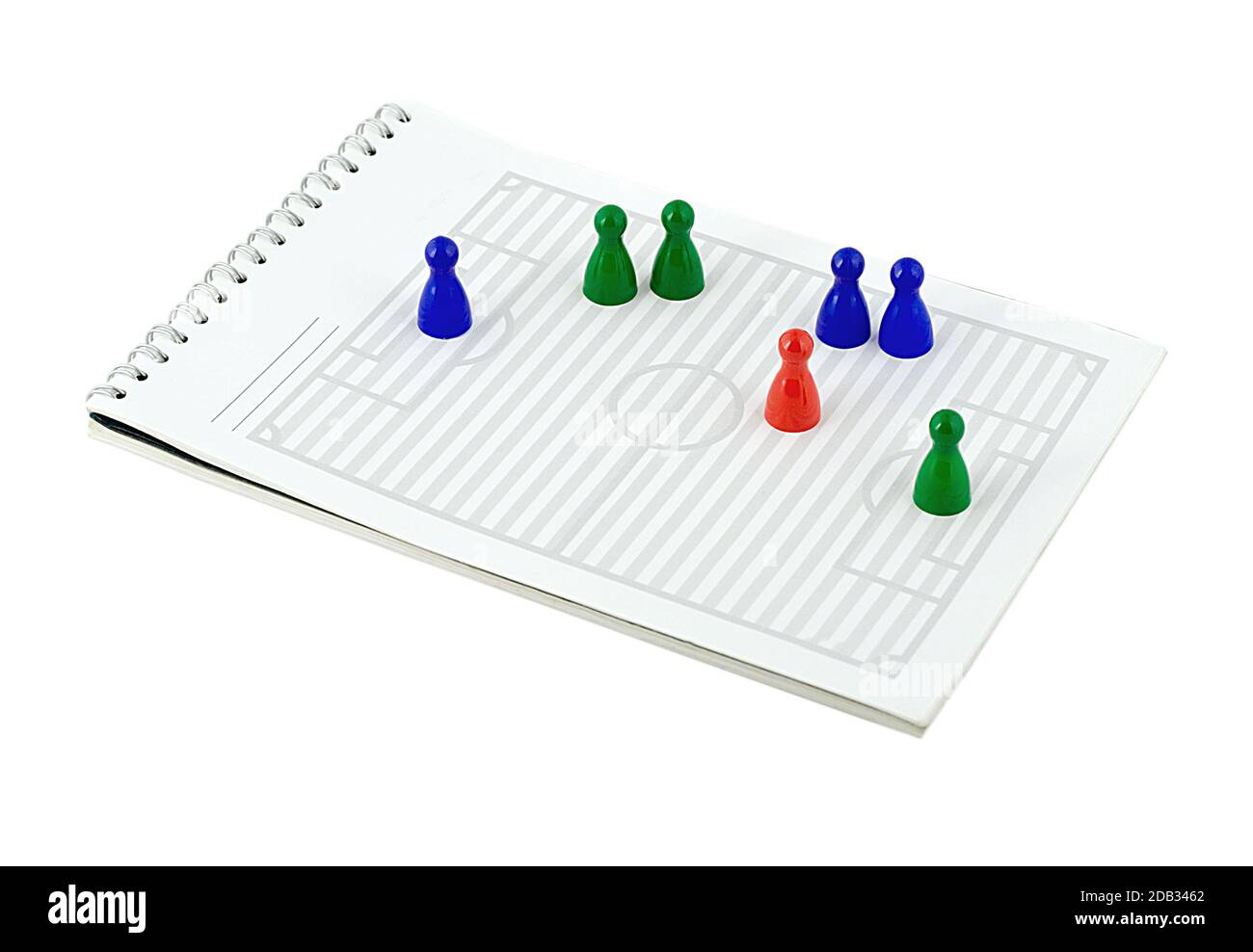 soccer in spiral note pad isolated on a white background Stock Photo ...