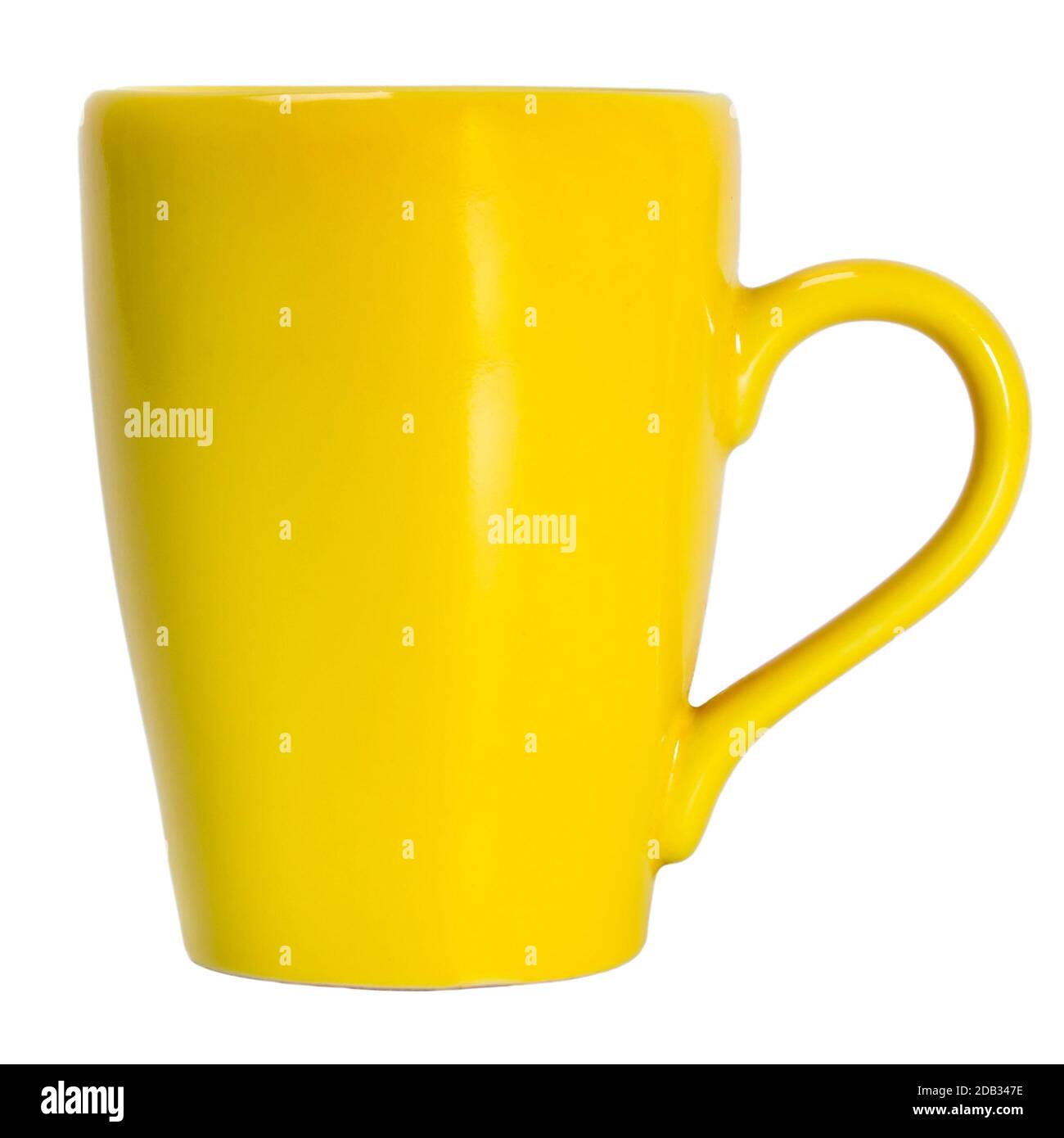 yellow cup object isolated on white background isolated Stock Photo - Alamy