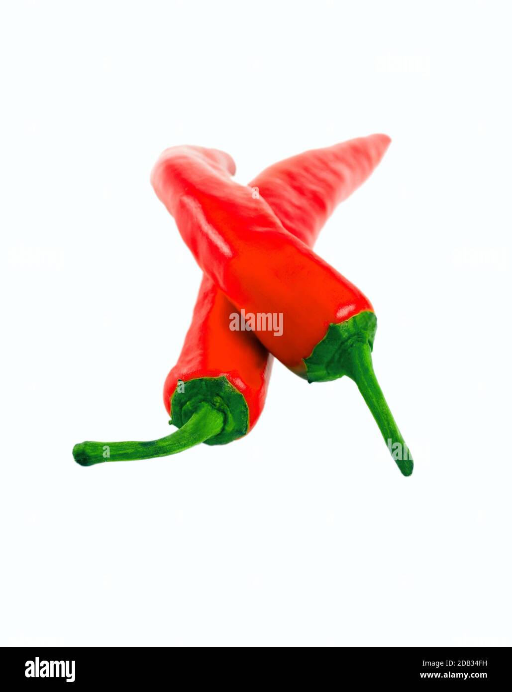Red peppers object isolated on white background Stock Photo - Alamy
