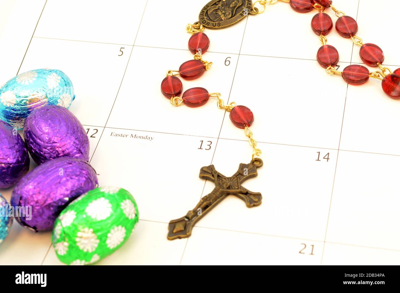 Easter Monday is marked on the calendar with a rosary and some ...