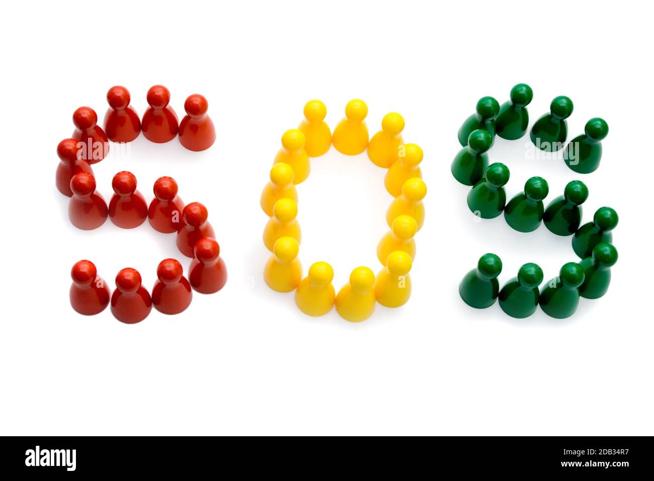 Sign SOS isolated on white background Stock Photo - Alamy