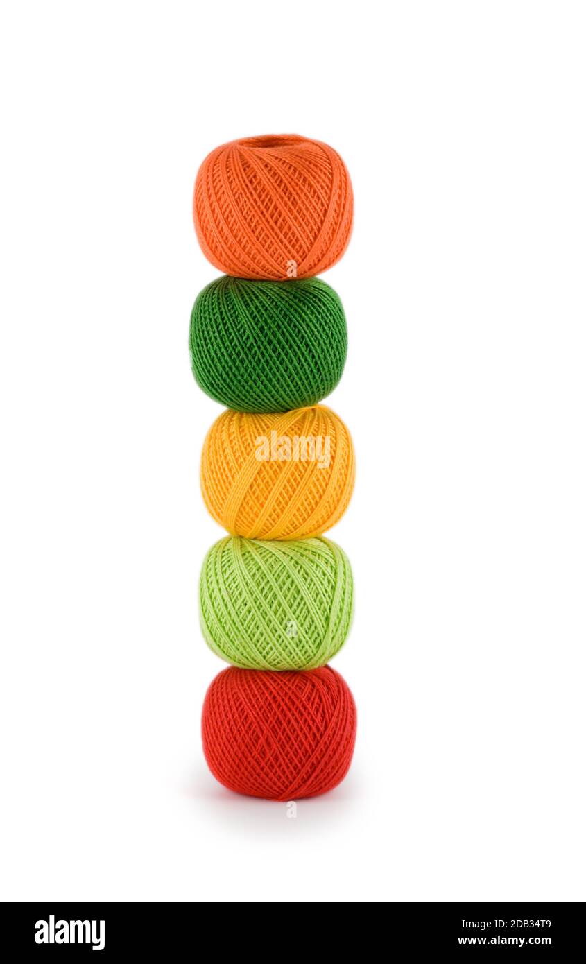 embroidery threads ,isolated on white background Stock Photo - Alamy