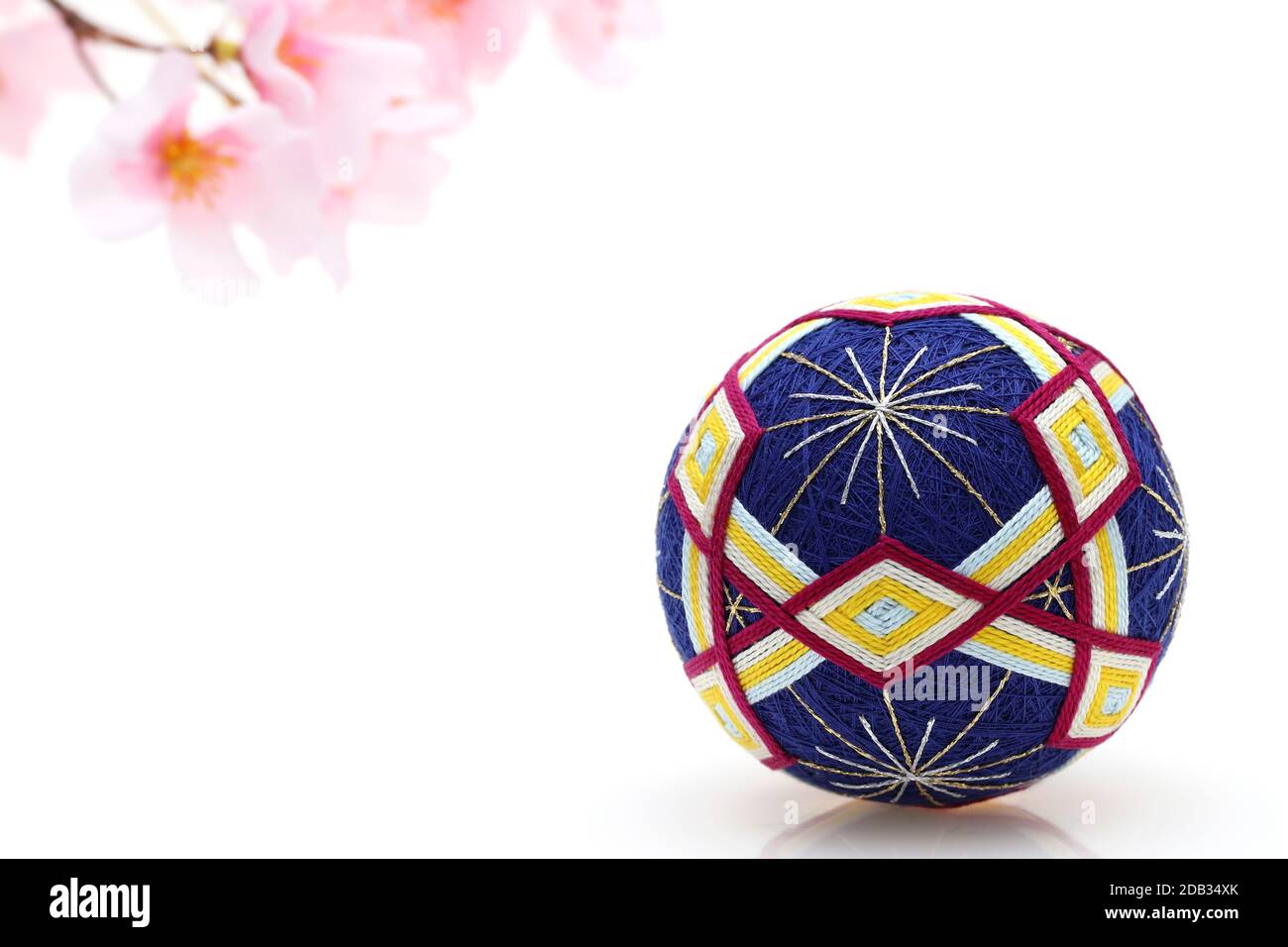 Japanese traditional colorful temari ball on a white backgrund Stock ...