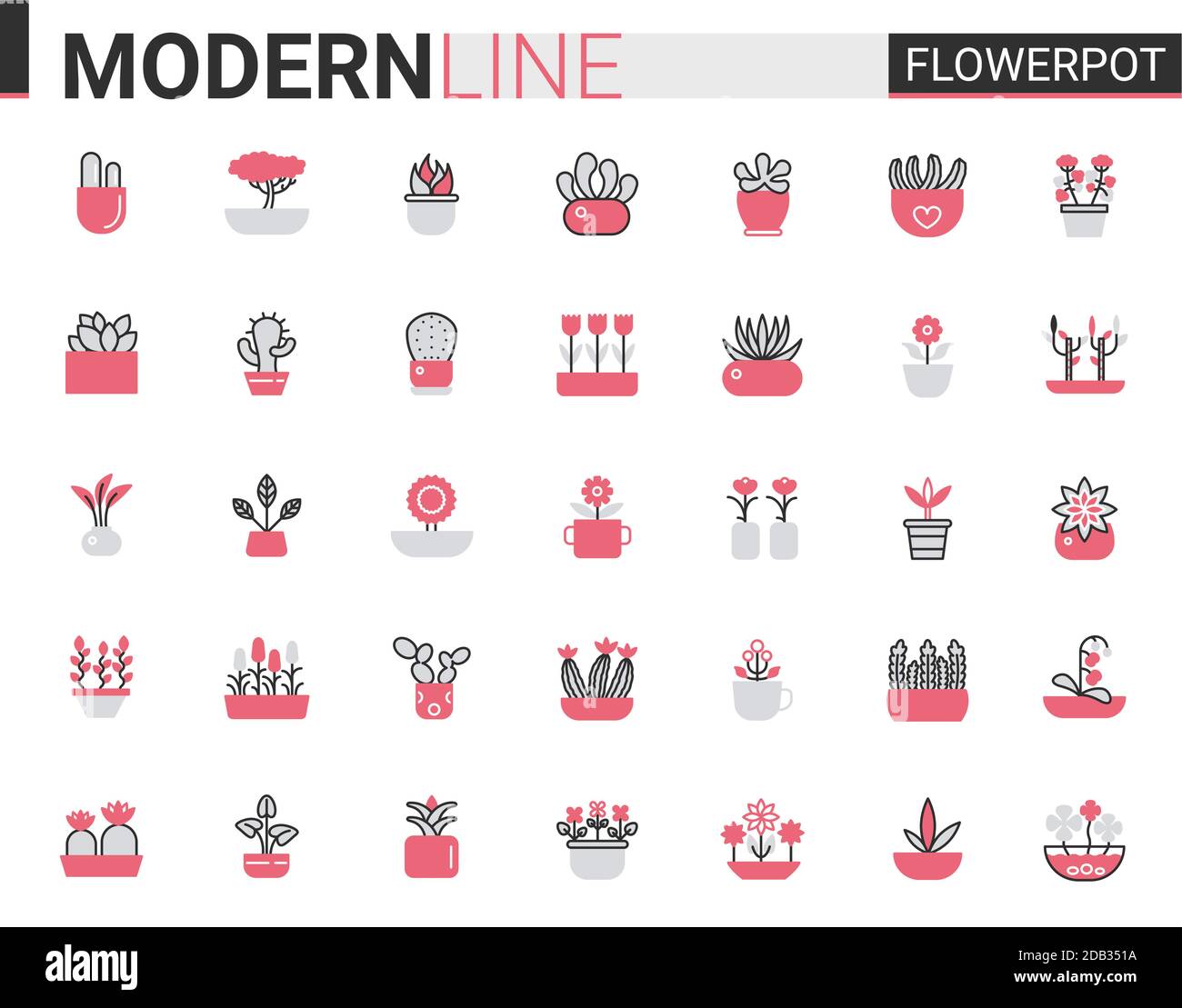 Red flower pots Stock Vector Images - Alamy