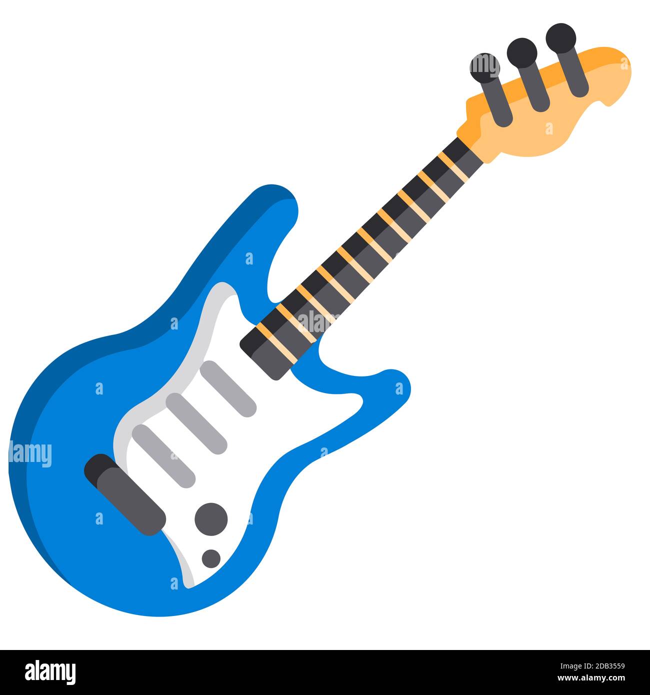 Blue Electric Guitar Clipart