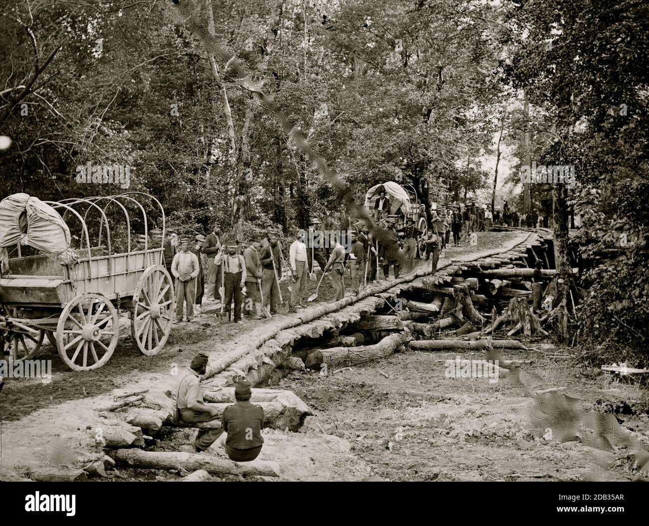 Chickahominy River, Va. Grapevine bridge built May 27-28, 1862, by the ...