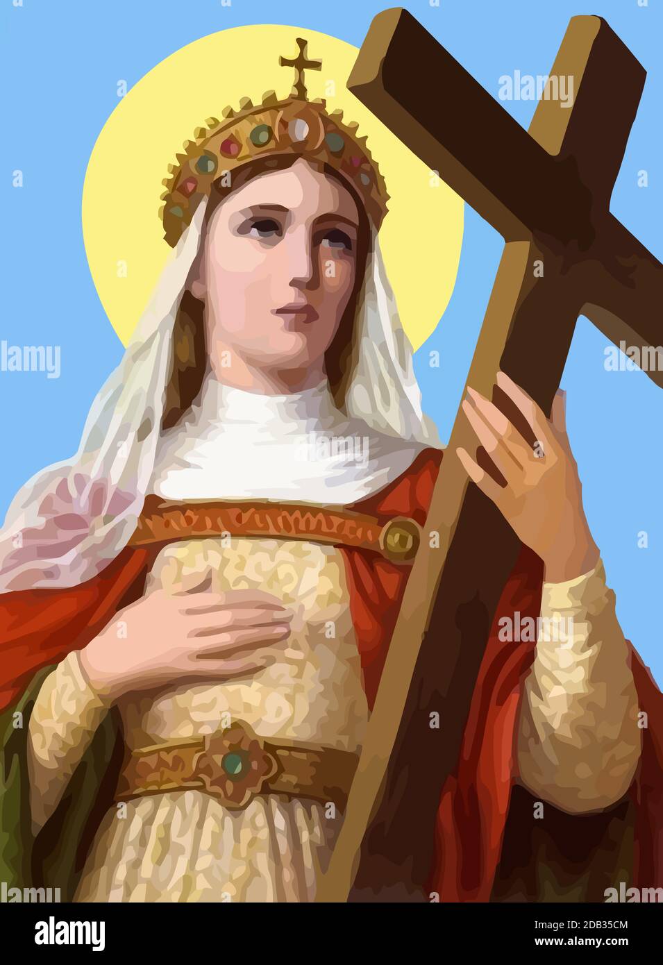 saint helena catholic church holy spiritual religion illustration Stock ...