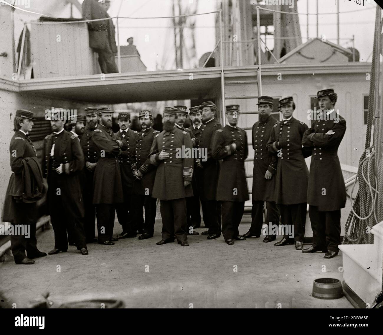 Hampton Roads, Va. Rear Admiral David D. Porter and staff aboard his ...