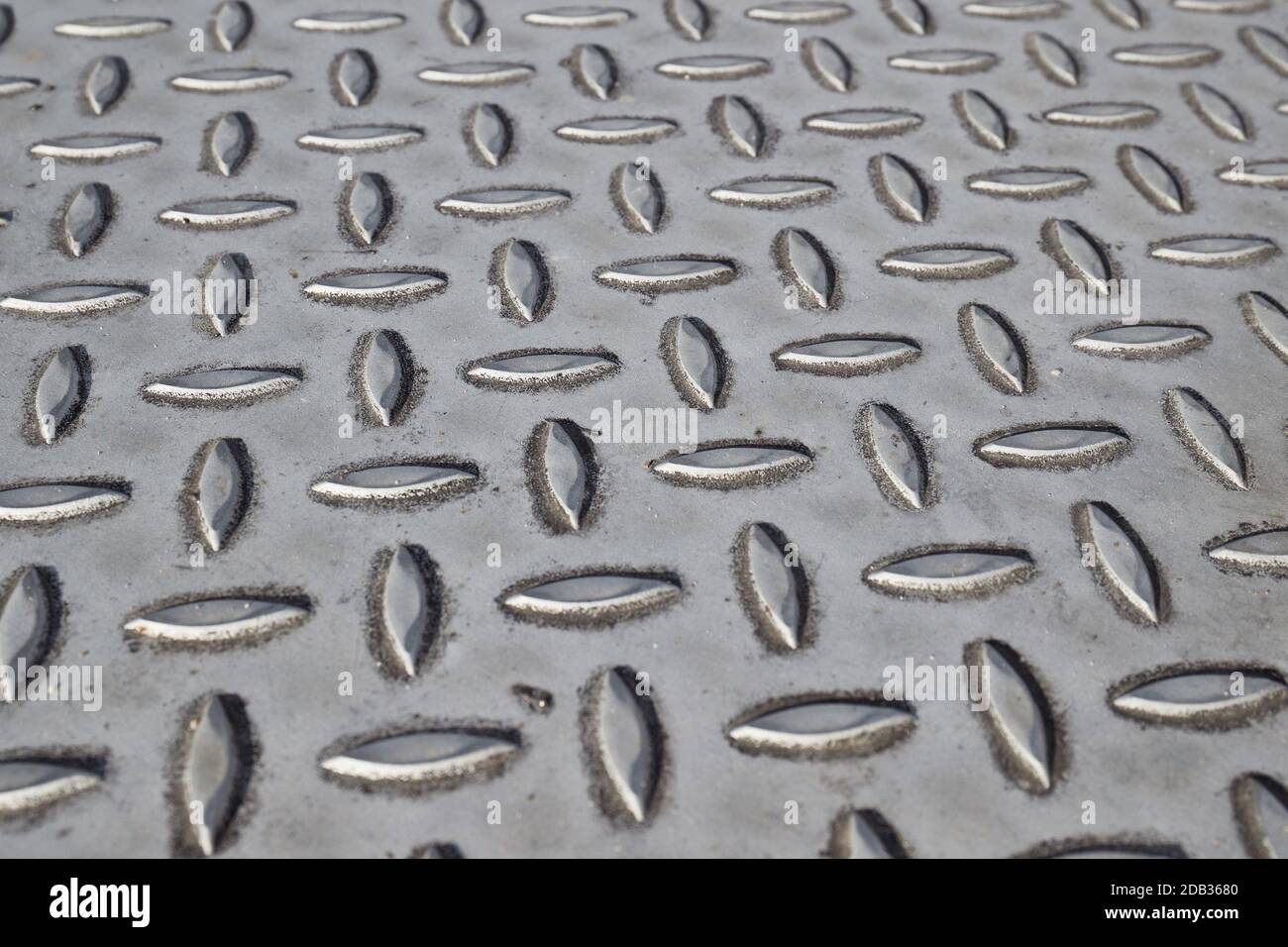 Metal texture grated floor, angled perspective view Stock Photo - Alamy