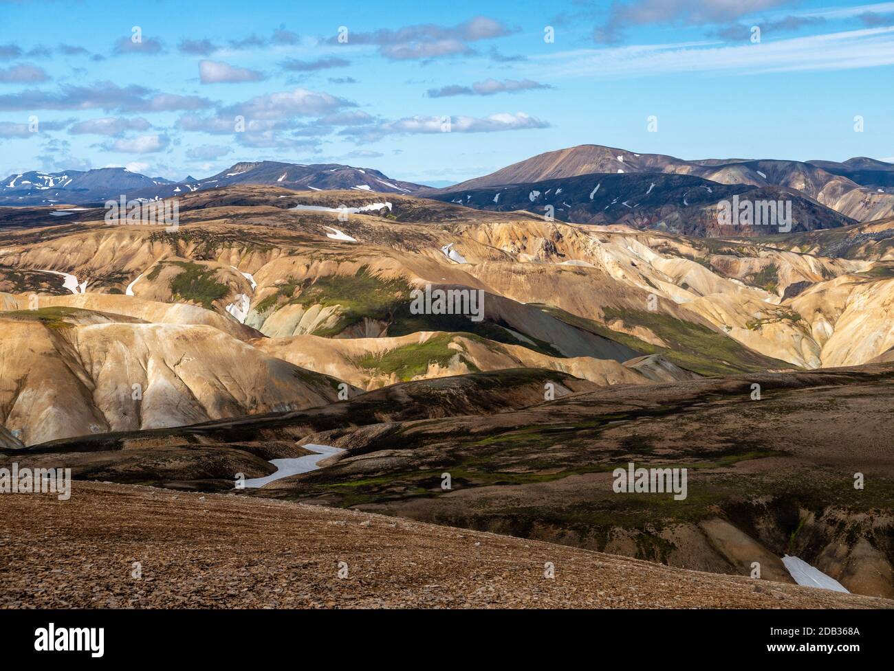 Volcanic mountains of Landmannalaugar in Fjallabak Nature Reserve ...