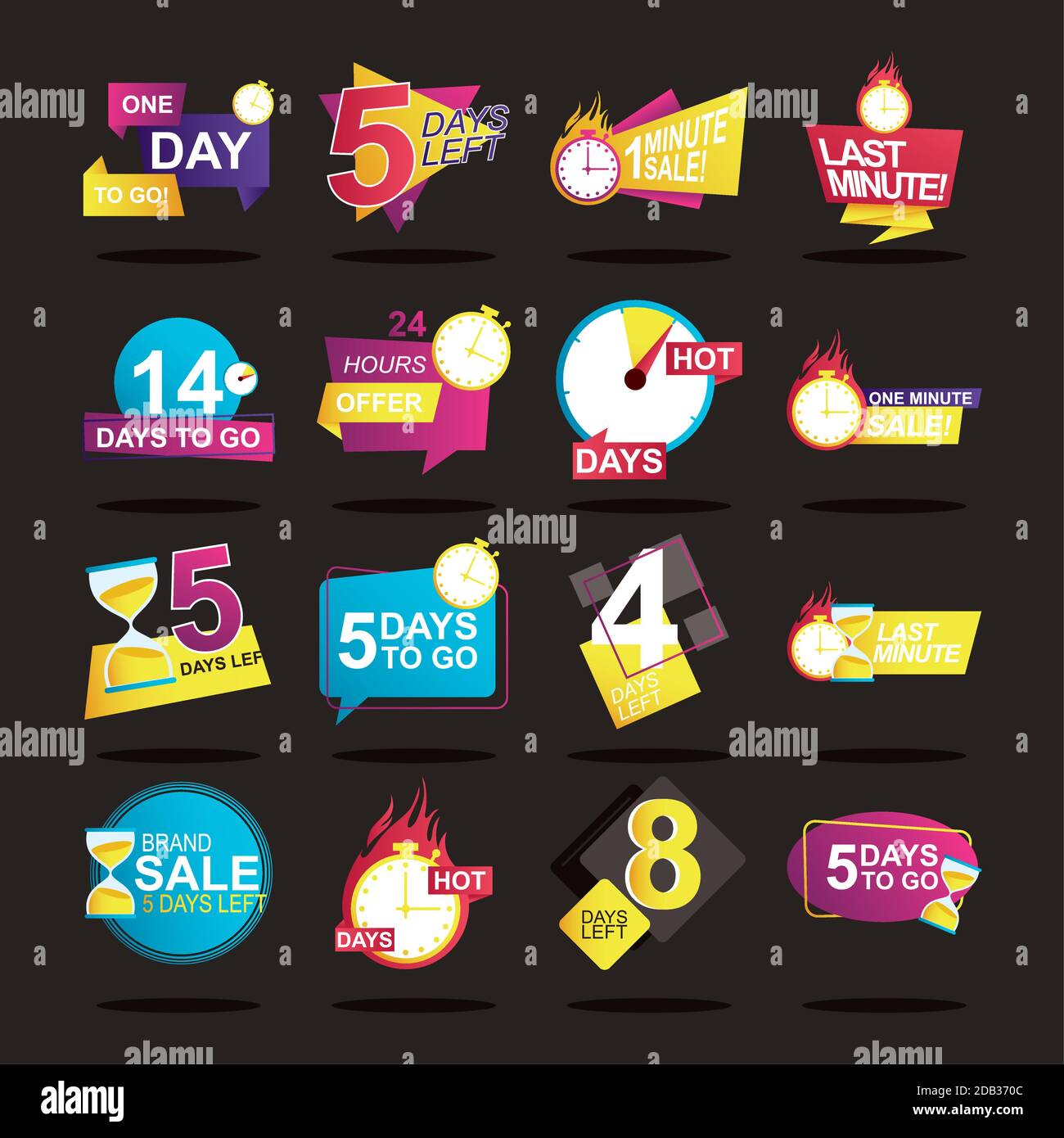 Sale countdown badges hi-res stock photography and images - Alamy