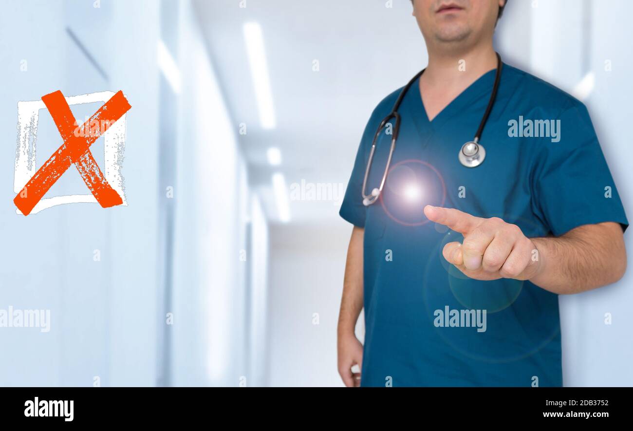 Checklist Doctor shows on viewer concept Stock Photo - Alamy