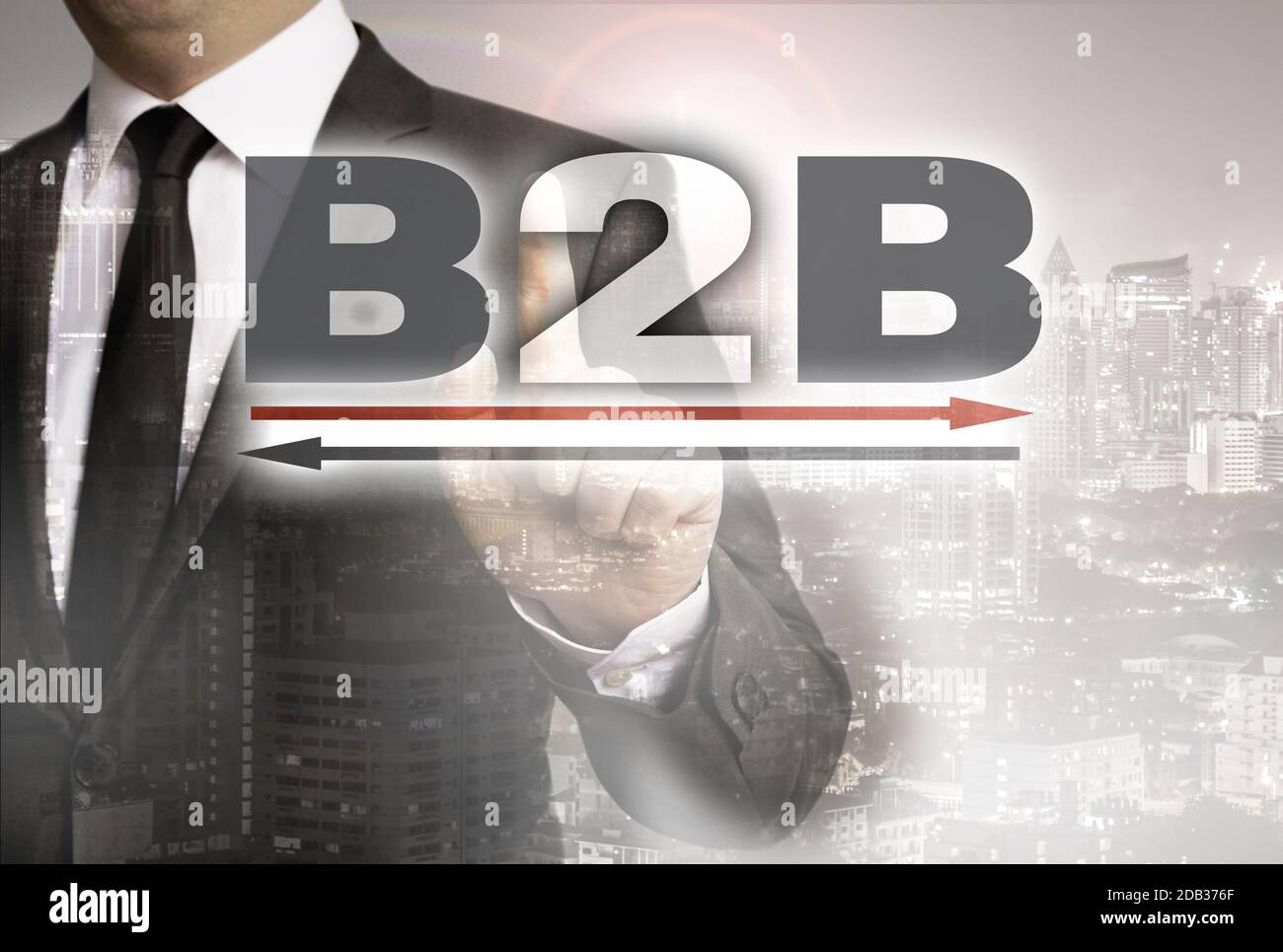 B2B is shown by businessman concept Stock Photo - Alamy