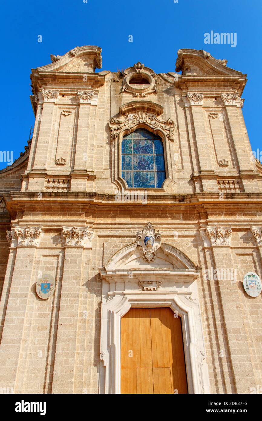 Front view of Cathedral Basilica of Oria, Puglia, Italy Stock Photo - Alamy