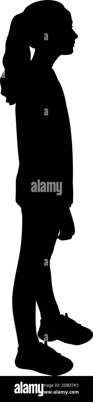 Silhouette of girl side view Stock Vector Image & Art - Alamy