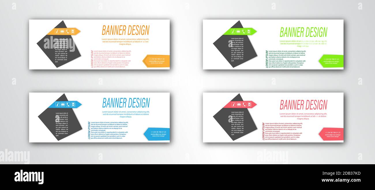 Abstract banner template. Editable vector illustration. Flat design ...
