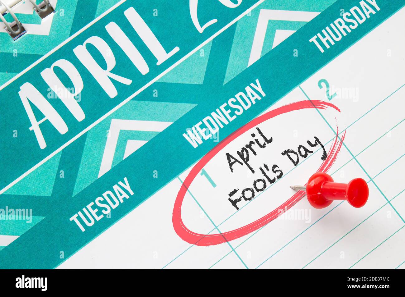 April Fool’s Day on a calendar with a red pin Stock Photo - Alamy