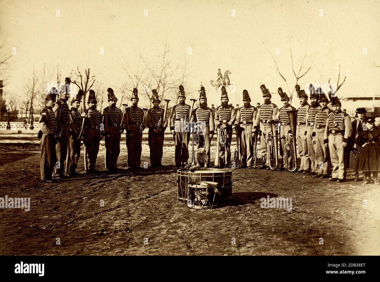 Band of 9th Veteran Reserve Corps, Washington, D.C., April, 1865; Group ...