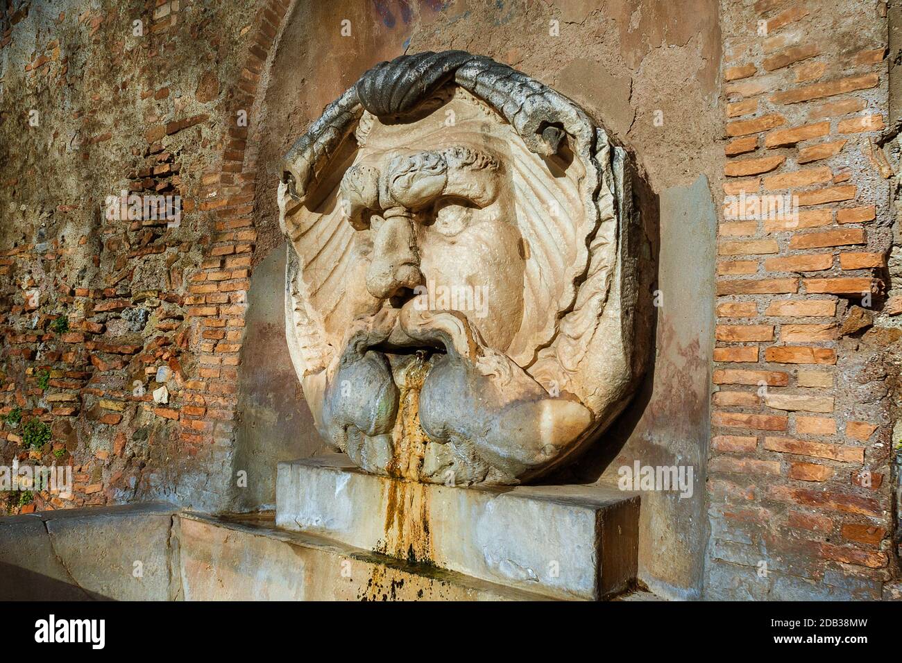 Fountain of the Mask of Saint Sabina, made in 1593 and now in Aventine ...