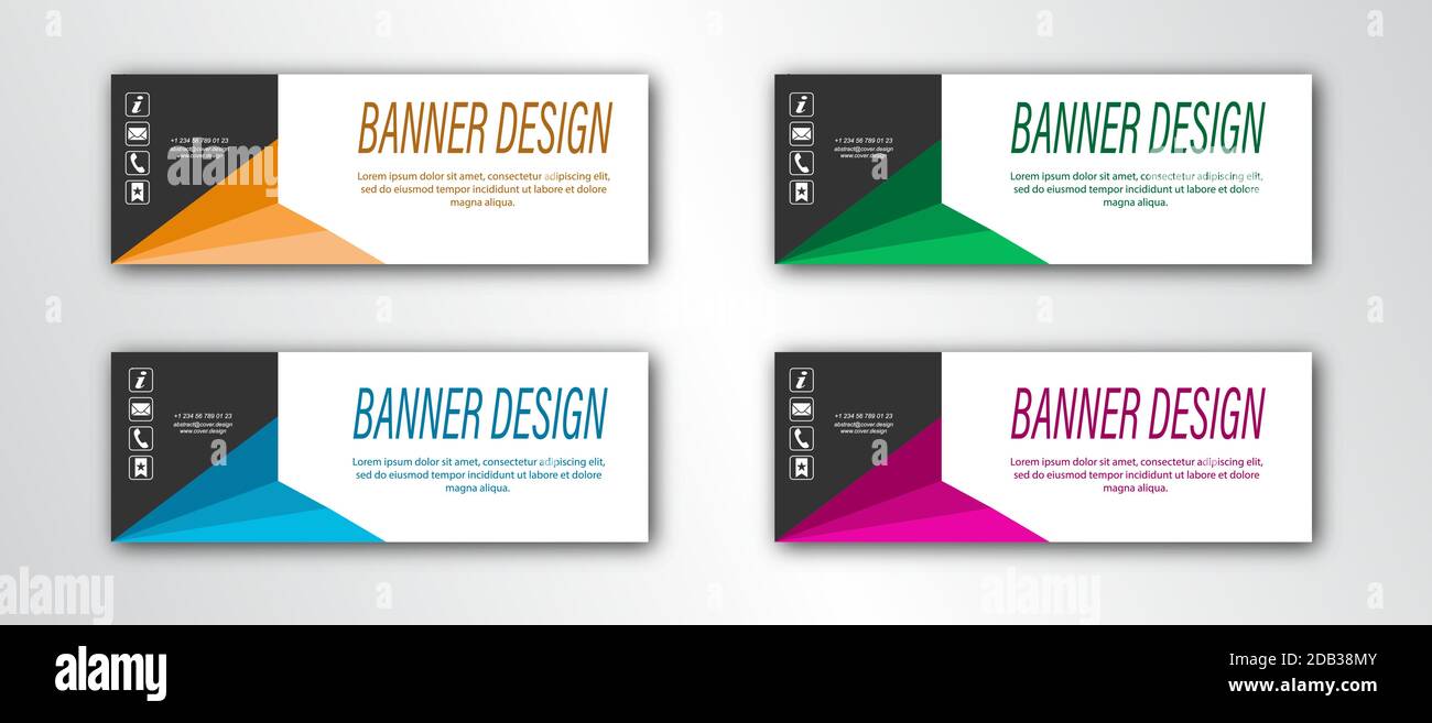 Abstract banner template. Editable vector illustration. Flat design ...